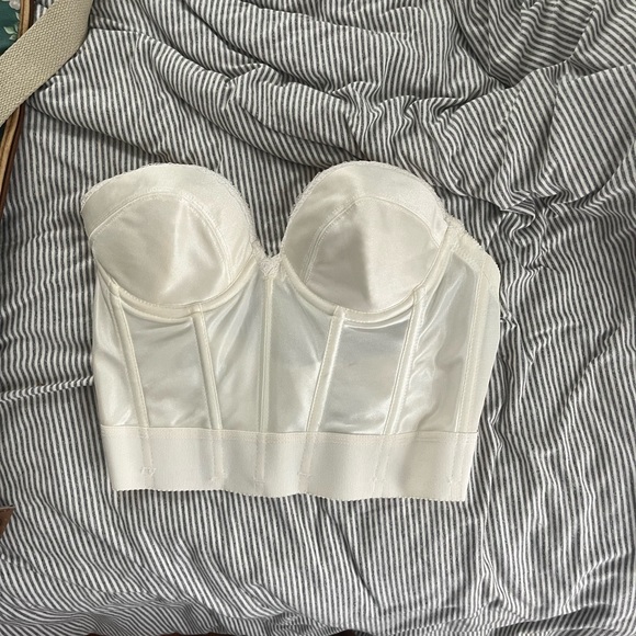 Dominique | Intimates & Sleepwear | Vintage White Strapless Low Back ...